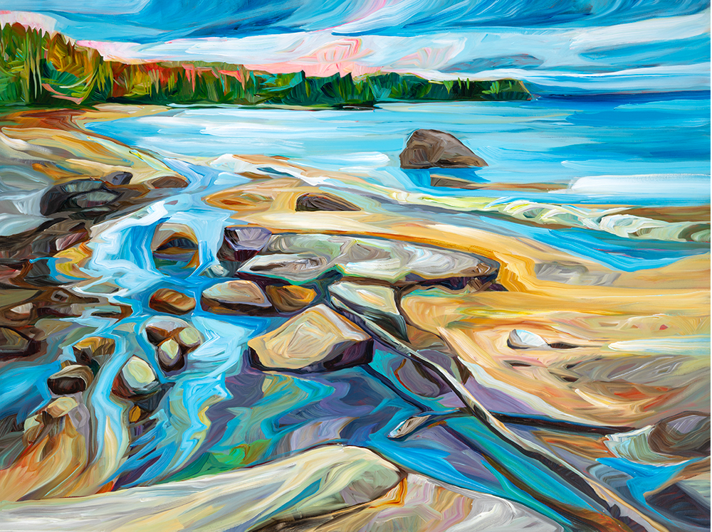 Julia Veenstra - Inlet Stream, Stretched Canvas Print, 24x32 ...
