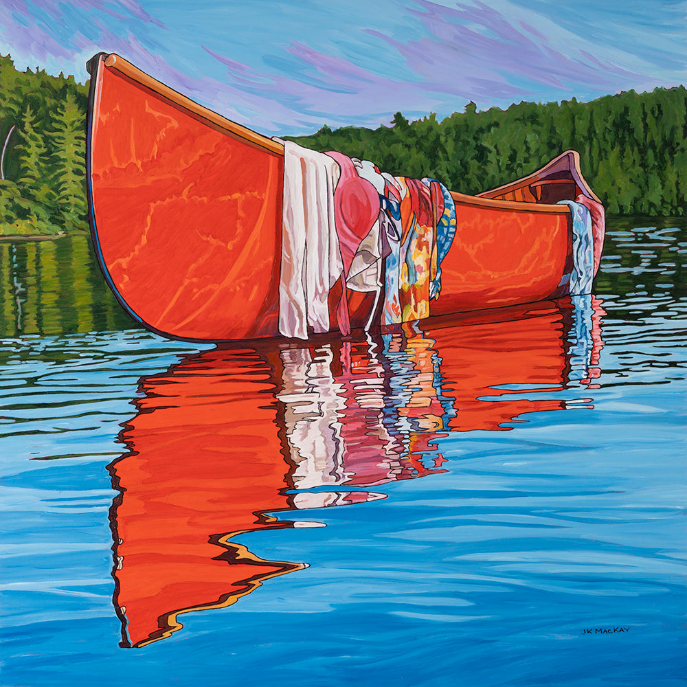 Janet MacKay / Lady In Red / 36x36 / Fine Art Print – crownandpress